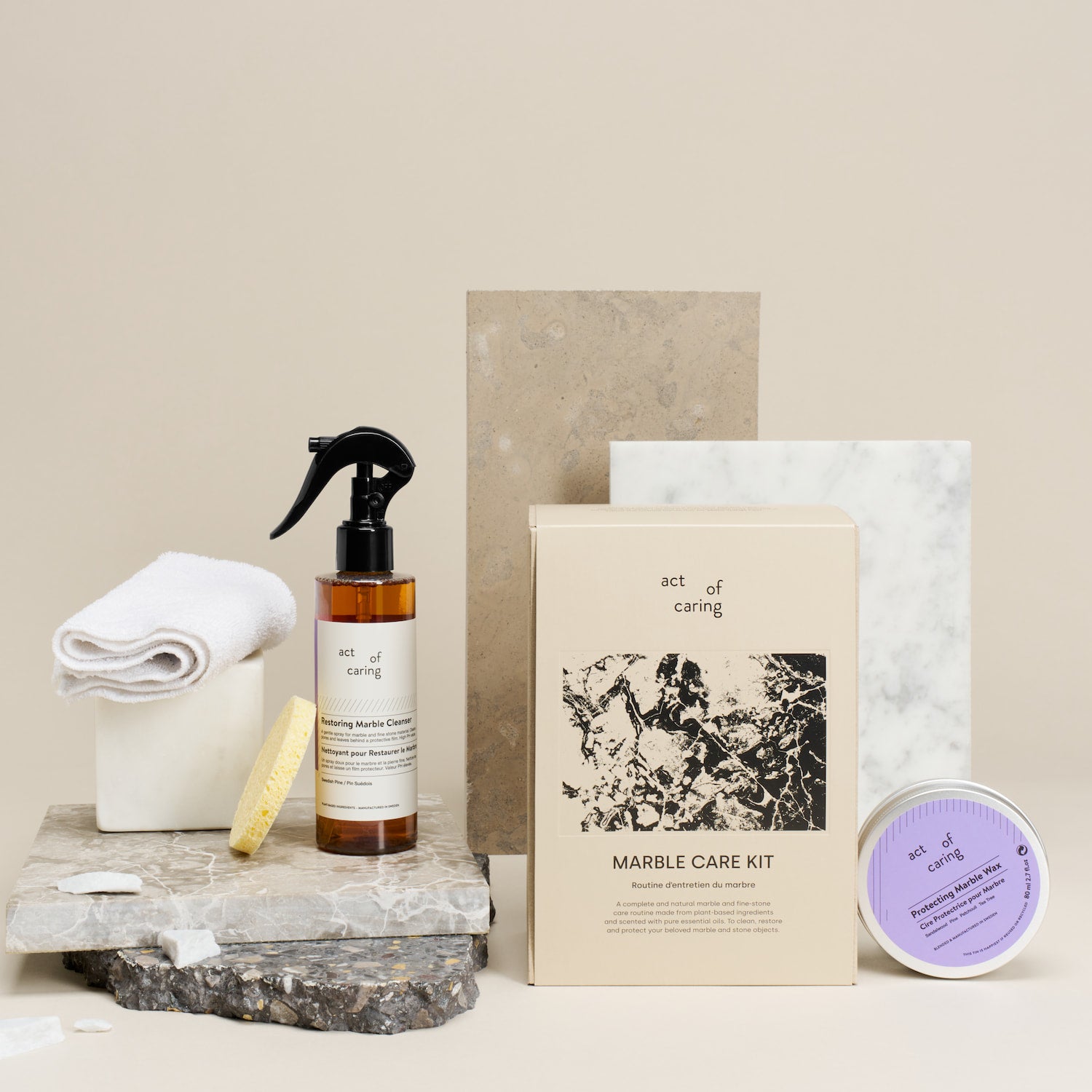 MARBLE AND FINE STONE CARE KIT – Act of Caring